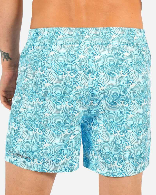 5" Make Waves Blue Swim Trunks - Tucann America